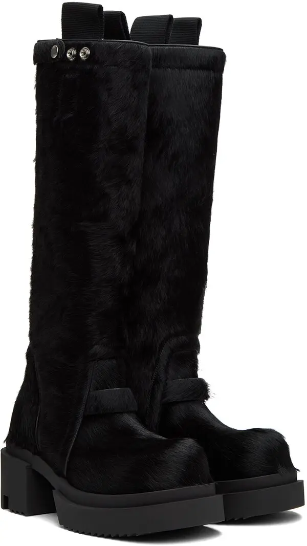 Rick Owens Black Pull On Bogun Boots In 09 Black - 41% Off